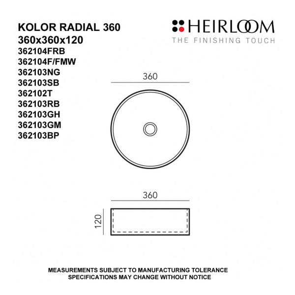 Heirloom Radial 355 Vessel Basin | Gloss White Fluted Basin - The ...
