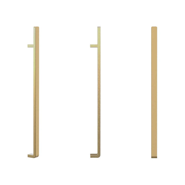 Heated Towel Rail | Newtech Polo Vertical Rail | Brushed Brass - The ...
